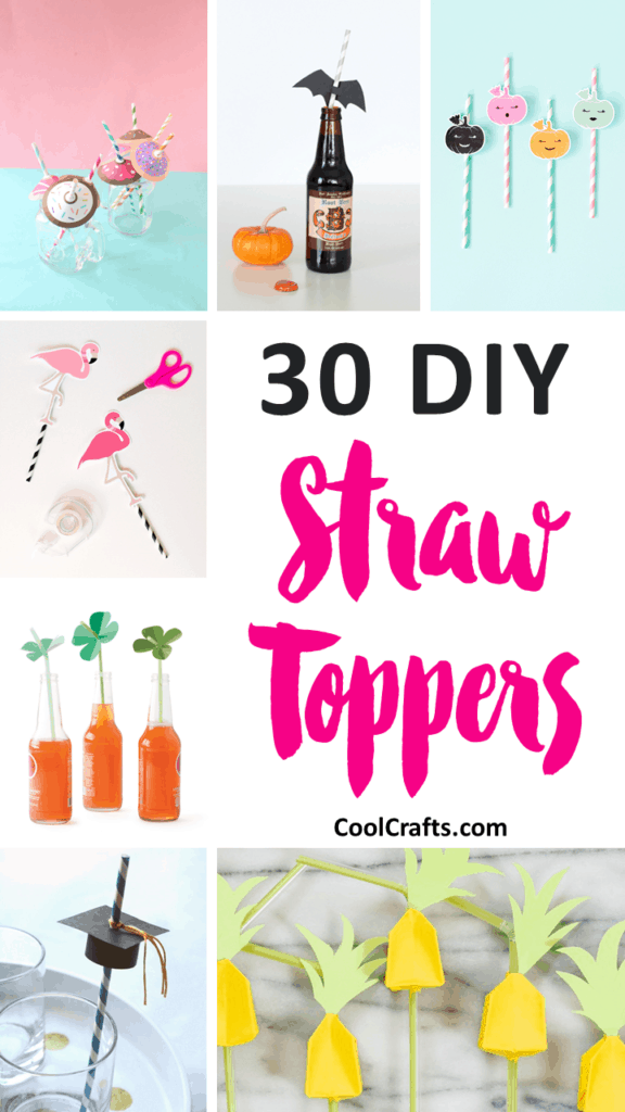 30 Marvelous Ideas For Making Your Own Straw Toppers • Cool Crafts
